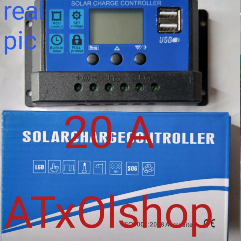 Jual SCC PWM SOLAR CHARGER CONTROLER 20A SISTEM BATERAI 12/24 V ...