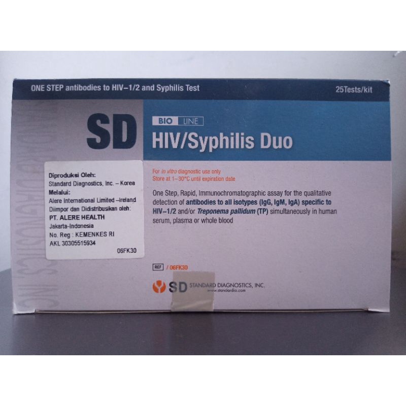 Jual Abbott SD Bioline tes HIV Syphilis Duo ,Alat uji test HIV dan ...