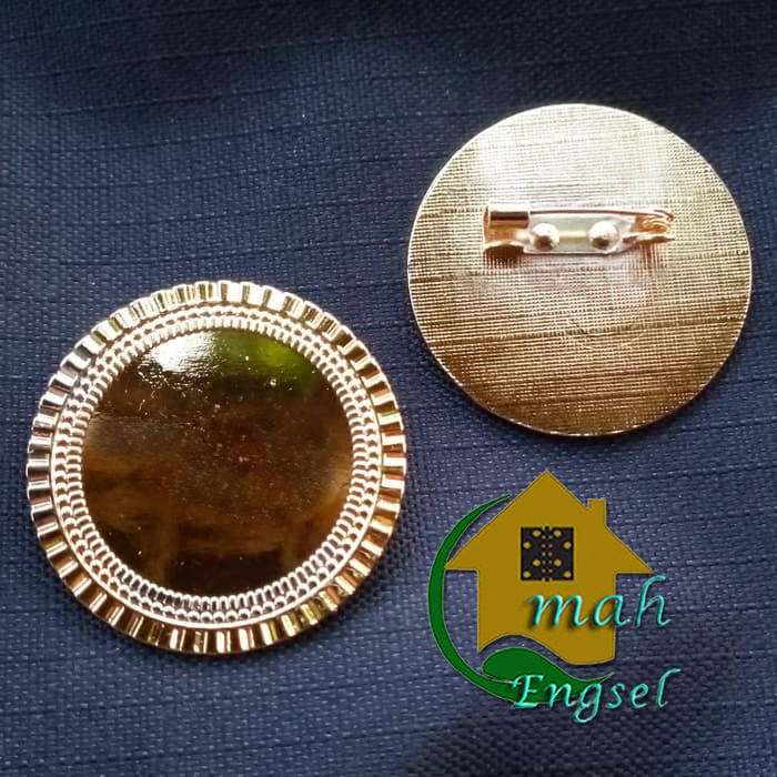 Jual Manset Pin Gerigi 3,5 cm Baju Dinas Jas Polos Kosongan Coating ...