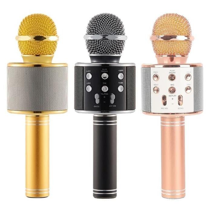 Jual Mic Karaoke Bluetooth Wireless Portable Ws858 / Ws 858 Vlle Berkualitas | Shopee Indonesia