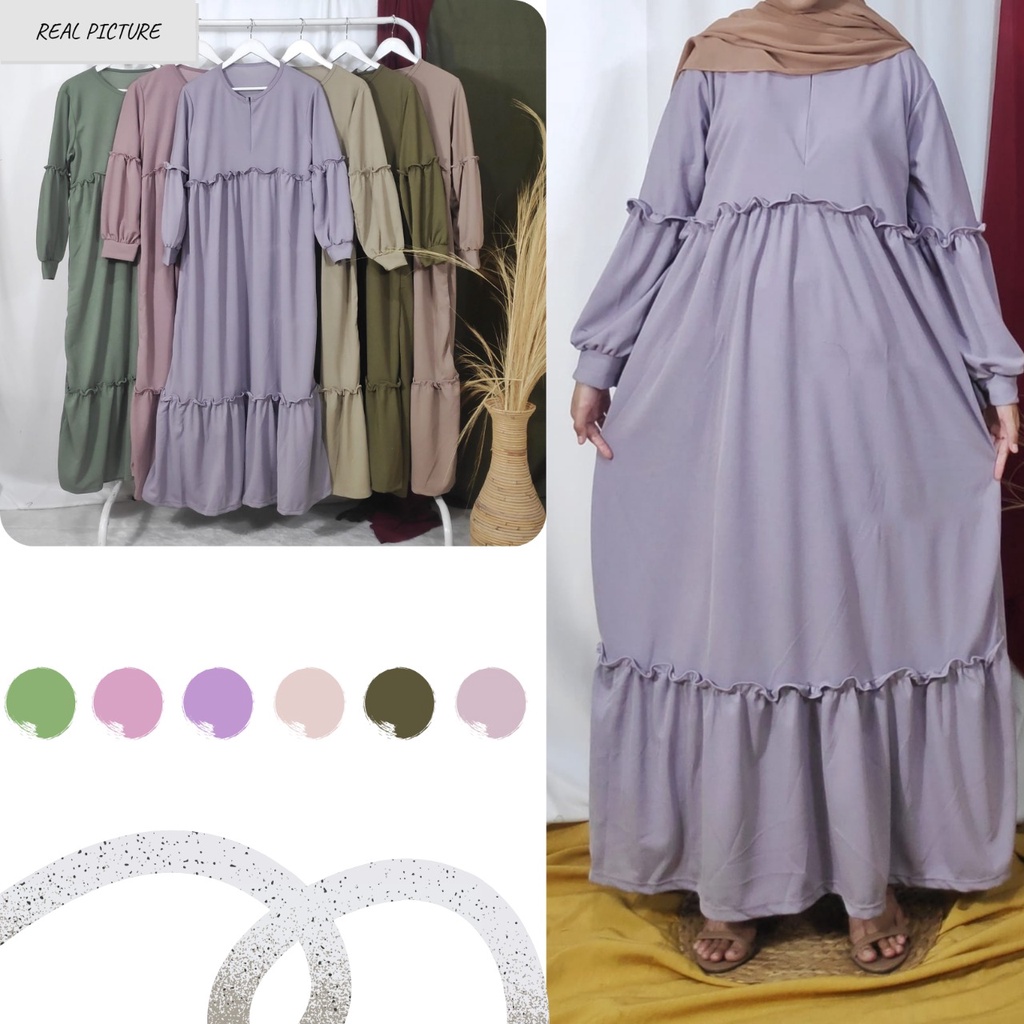 Jual Dailythings Gamis Rempel Wanita BUSUI Riyanna Ukuran Fit L sampai ...