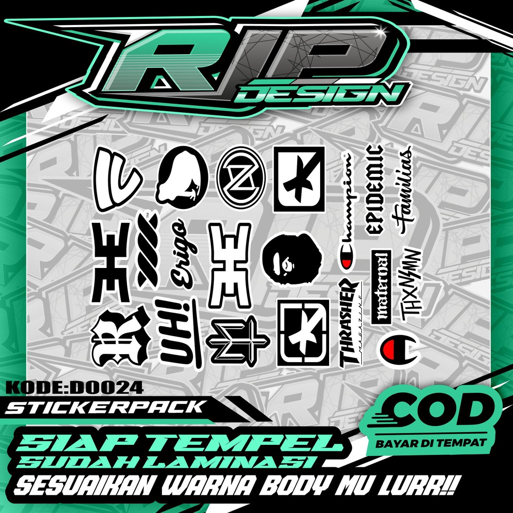 Jual StickerPack LOGO DISTRO (BONUS LAMINASI) | Shopee Indonesia