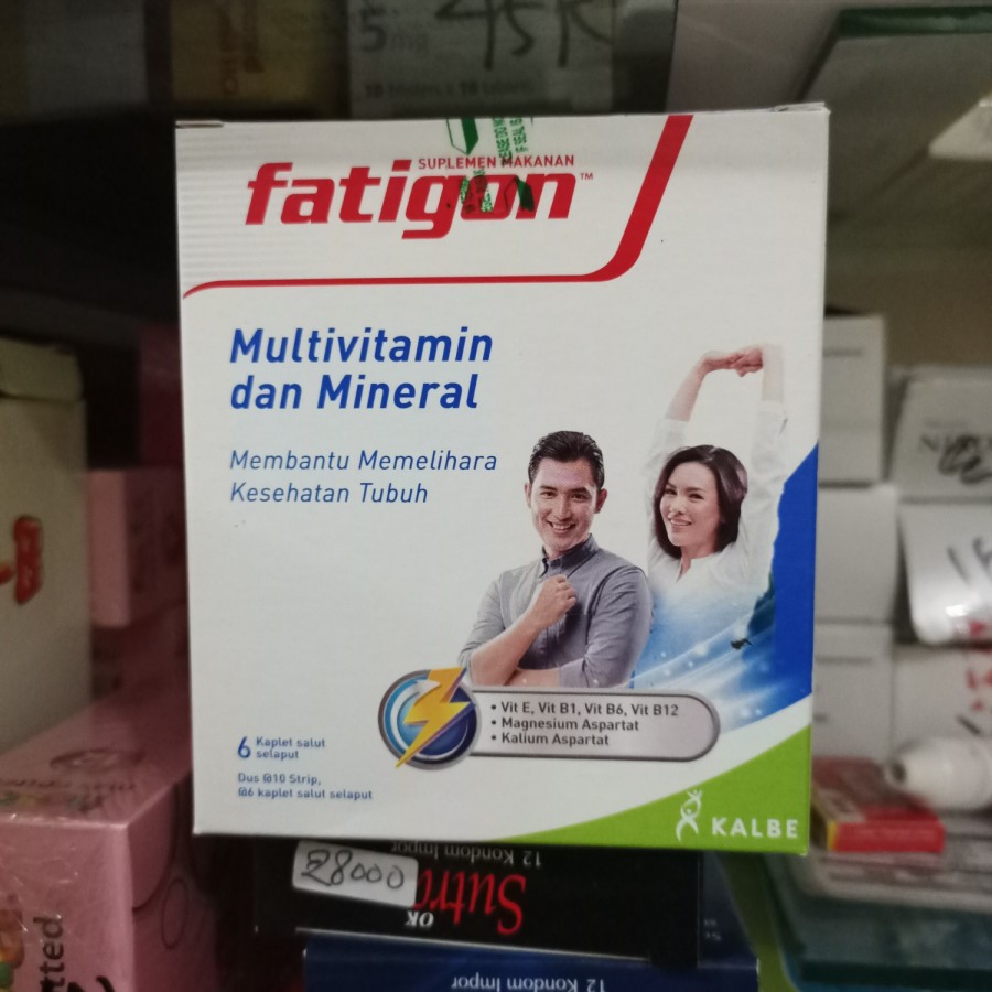 Jual Fatigon Multivitamin dan Mineral Box isi 10 Strips 6 Kapsul ...