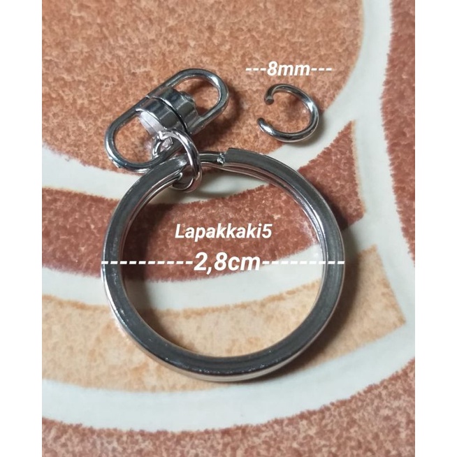 Jual Gantungan kunci ukuran 2,8 cm / 28 mm model ring pipih / ring ...