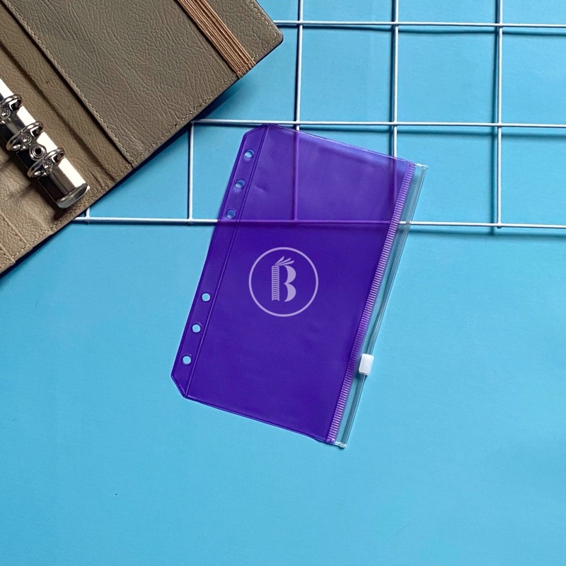 Jual Bindermu Ready Ziplock 6 holes Pouch Binder Zipper Pocket A6 6ring ...