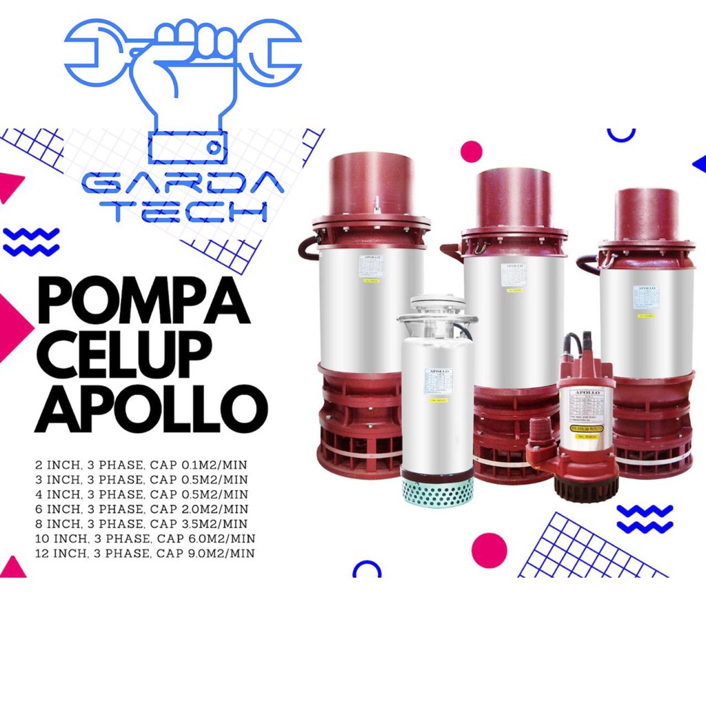 Jual Pompa Celup Submersible Pump Apollo 2 Inch 3 Phase | Shopee Indonesia