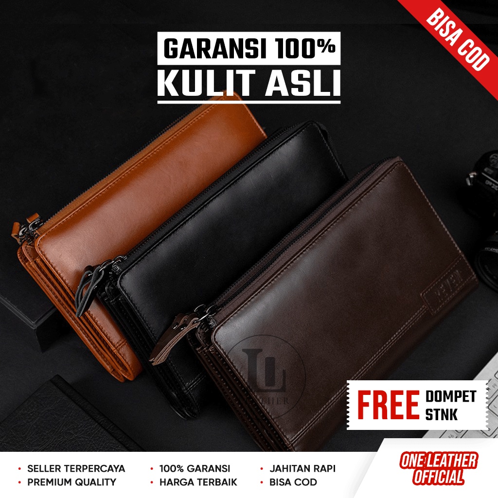Jual Hand Bag Pria Kulit Asli Clutch Tas Tangan Untuk Kerja Kantor Pria ...