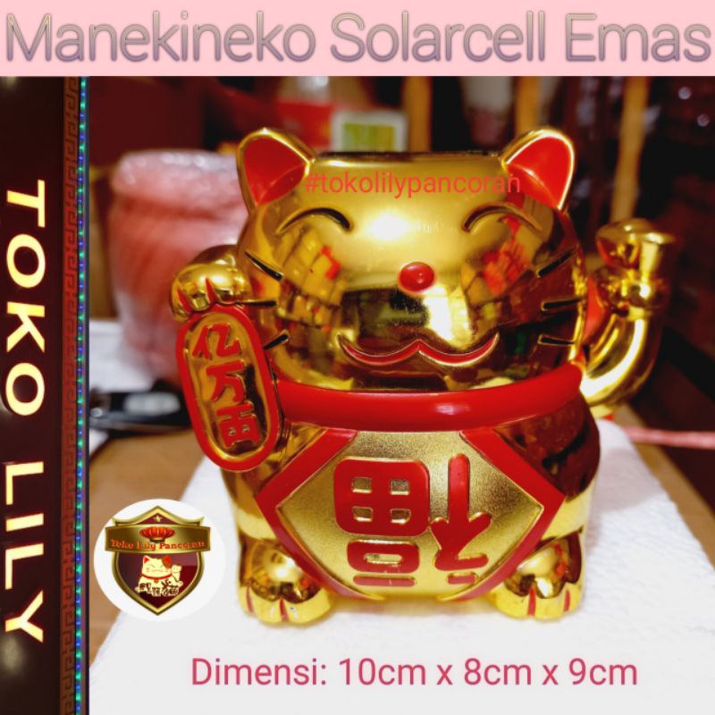 Jual Manekineko Solarcell Emas / Kucing Hoki / Golden Lucky Cat ...