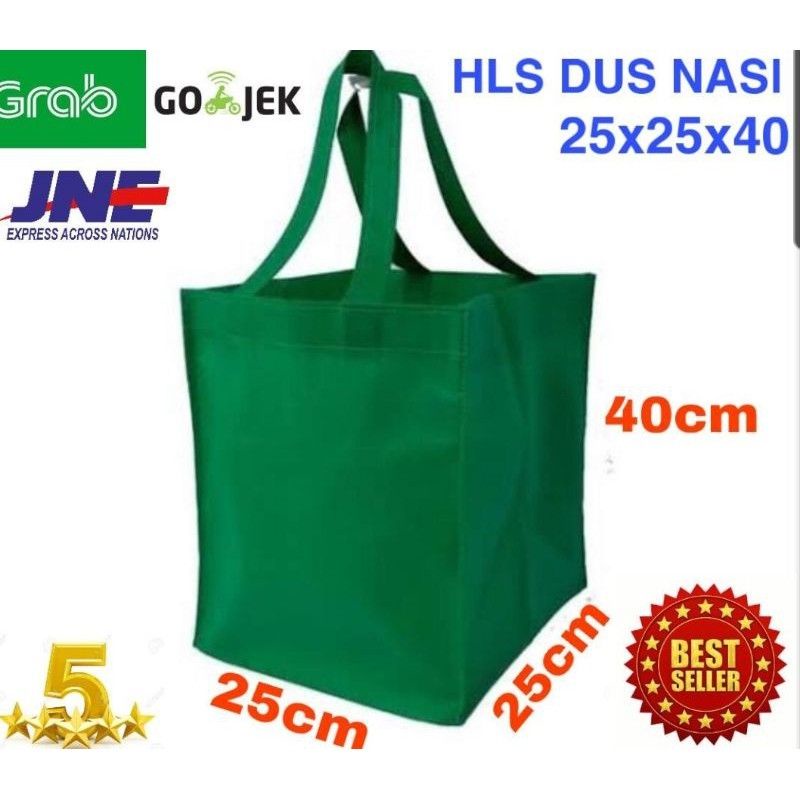 Jual MINIMAL BELI 12 PCS !! Tas Kain Spoundbound HLS Dus Nasi 25x25x40 ...