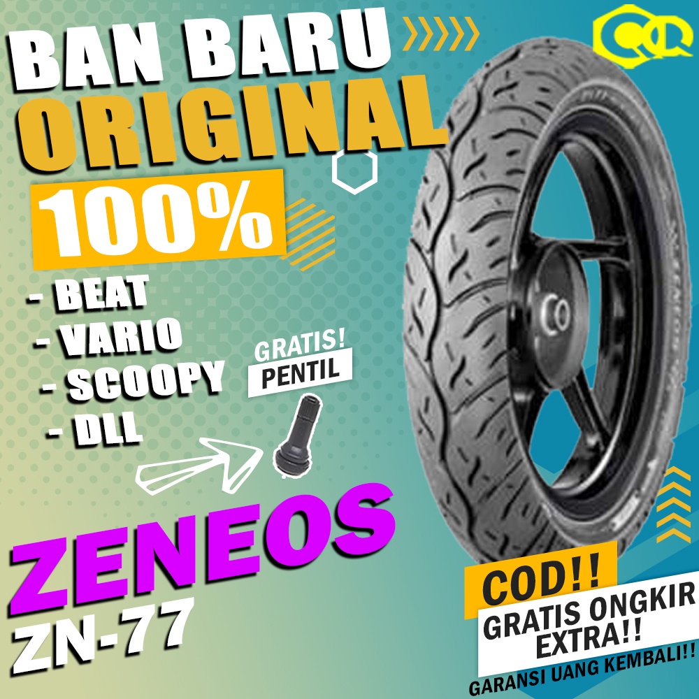 Jual BAN MOTOR MATIC BAN ZENEOS ZN77 BAN TUBLES MOTOR MATIC RING 14 BAN ...