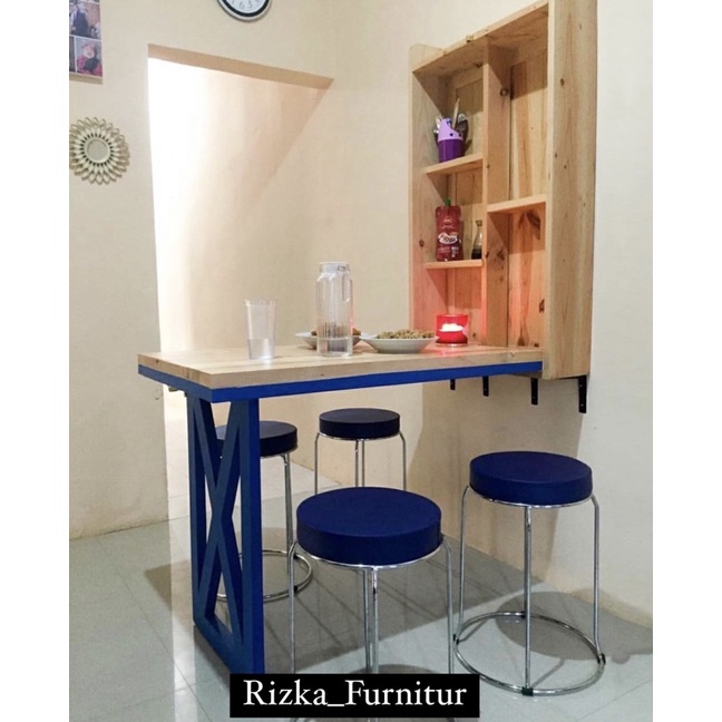 Jual READY Meja Makan lipat mini bar | Shopee Indonesia