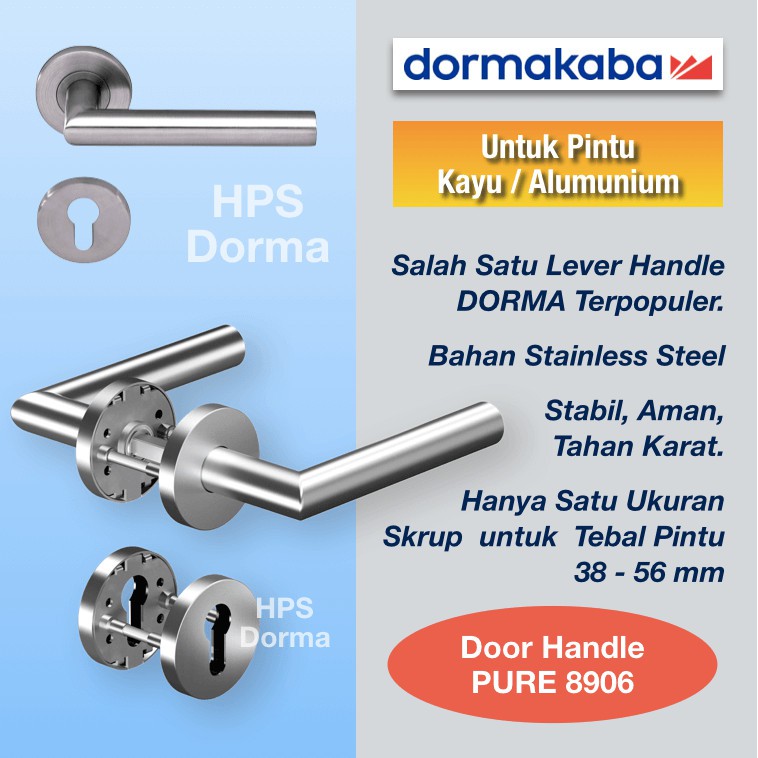 Jual Door Lever Handle Dorma Pure 8906 / 6501 / 6612 | Shopee Indonesia