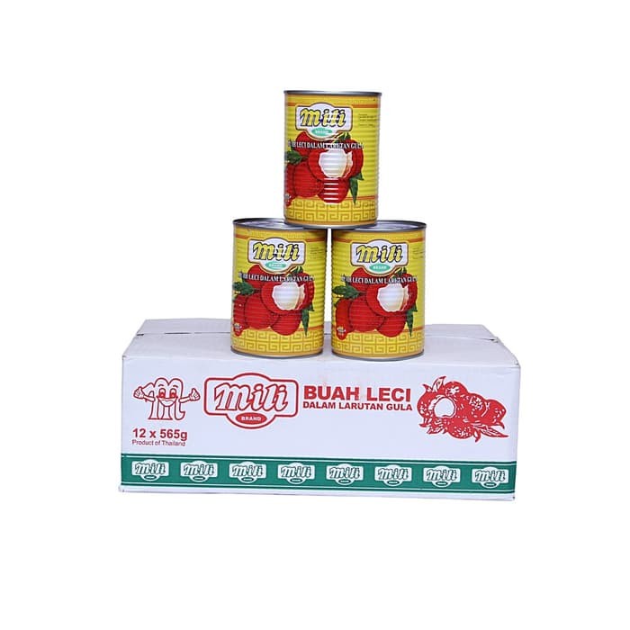 Jual Mili Lychee 1 KARTON DUS 565gr Leci Kalengan Lychees Buah Kaleng ...