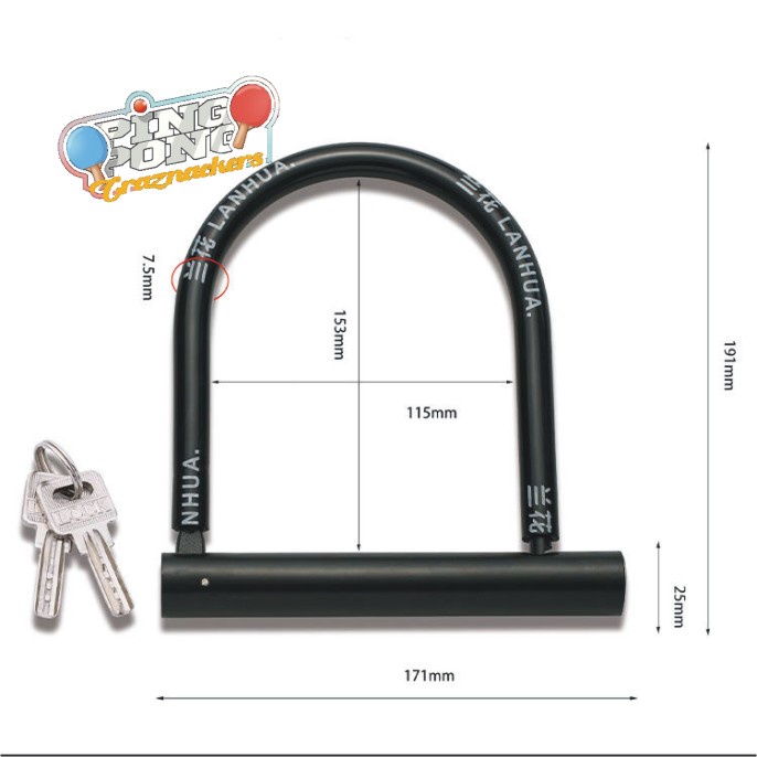 Jual Gembok Sepeda dan Motor Besar Motorcycle U Lock | Shopee Indonesia
