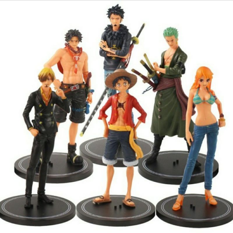Jual mainan action figure one piece anime Luffy Zoro law Nami sanji ace ...