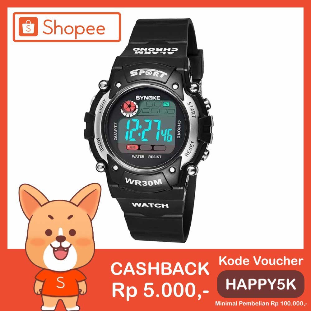 Jual Synoke - Jam Tangan Digital Water Resist Pria - Hitam - Strap Rubber ( Group ) | Shopee ...
