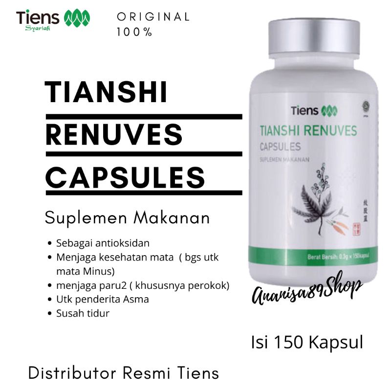 Jual TIANSHI RENUVES CAPSULES 100% ORIGINAL | Shopee Indonesia