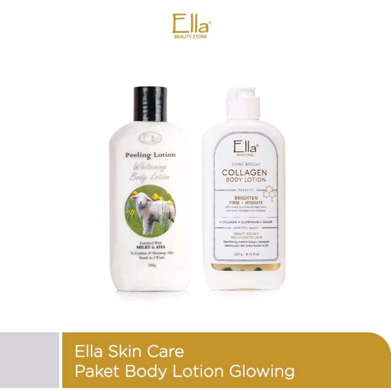 Jual Paket body lotion whitening and glowing ella | Shopee Indonesia