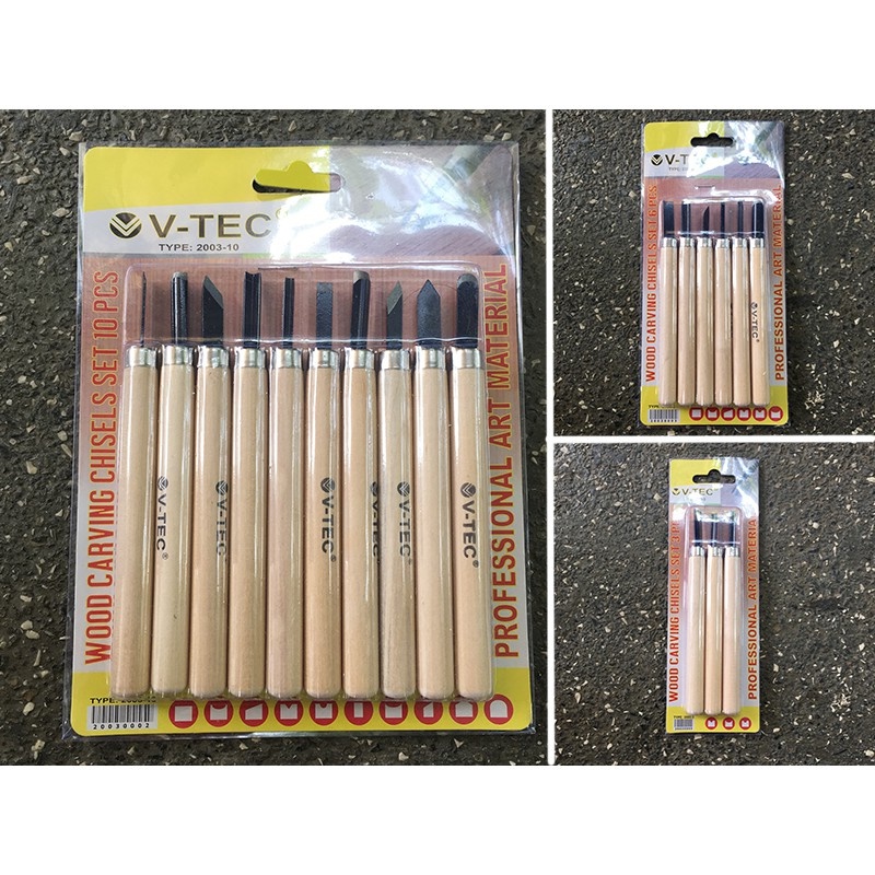 Jual Wood carving tool (tools) set Pisau Ukir Lino Vtec / Alat Cukil ...