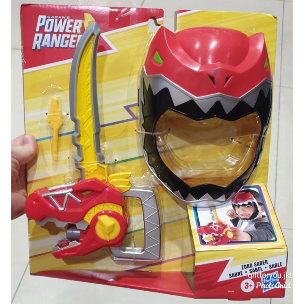 Jual Power Rangers Playskool Heroes Zord Saber Red Ranger Mask Mainan ...