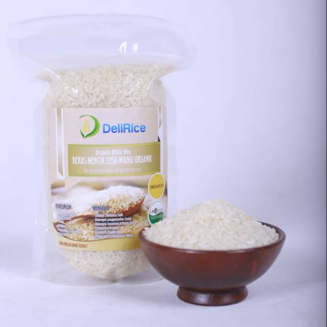 Jual Beras Putih Mentik Susu Organik Delirice | Shopee Indonesia