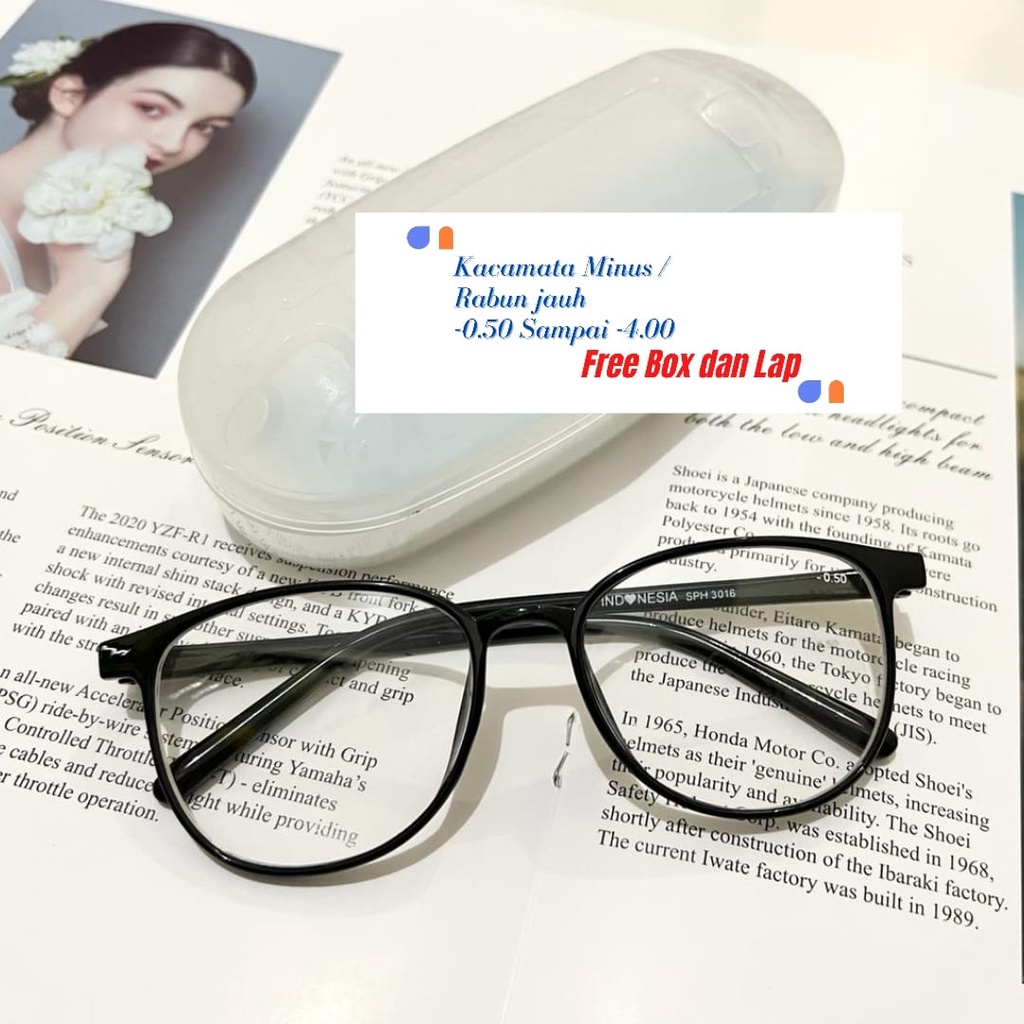 Jual Kacamata Lensa Minus Jarak Jauh Ukuran 0.50 Sampai 400 Unisex ...