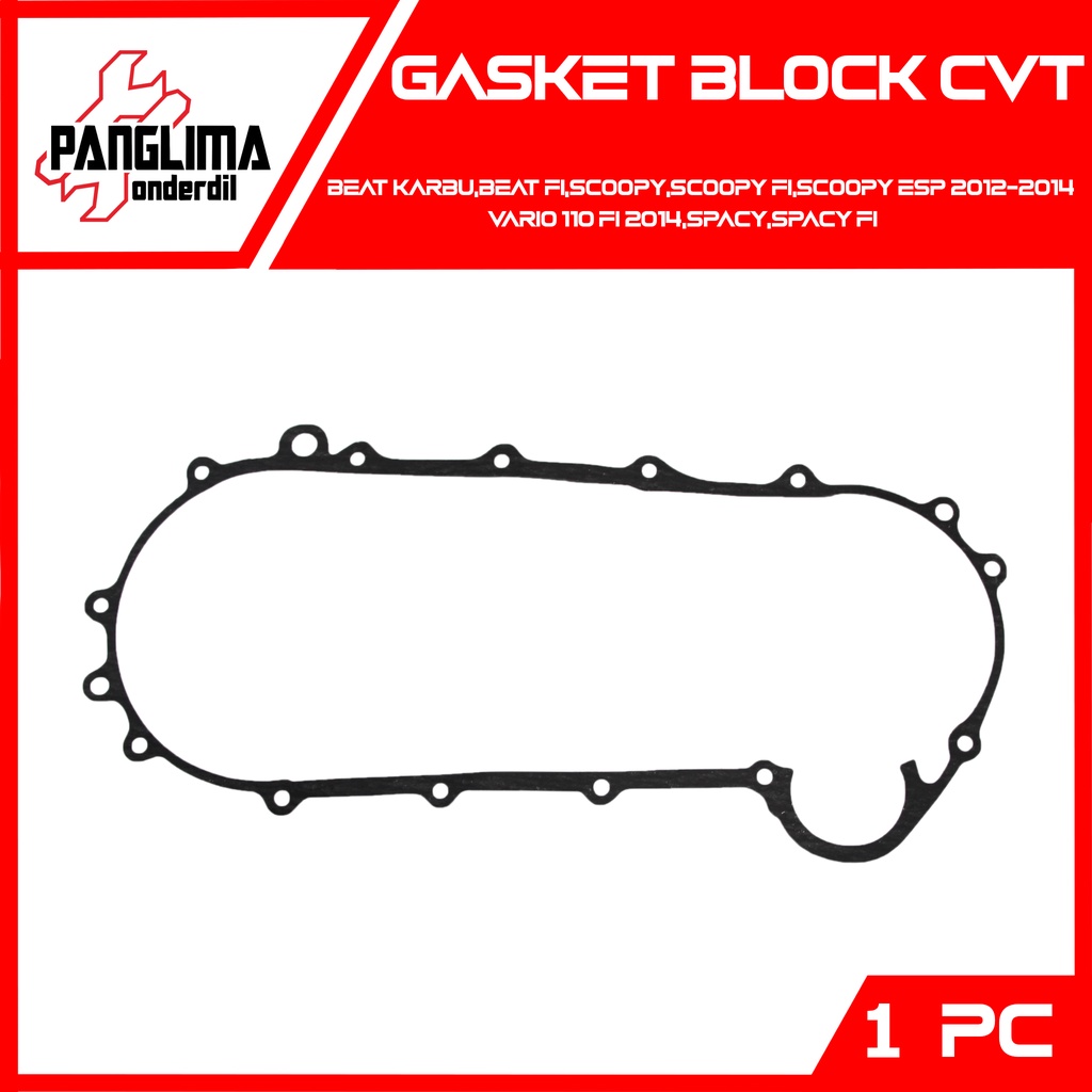 Jual Gasket Block CVT Hitam Honda Beat Karbu-FI & Scoopy Carbu F1-eSP ...