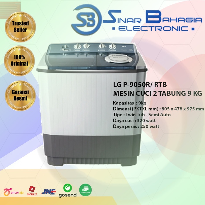 Jual LG P-9050R MESIN CUCI 2 TABUNG 9 KG (NEW) ( KHUSUS BANDUNG ...