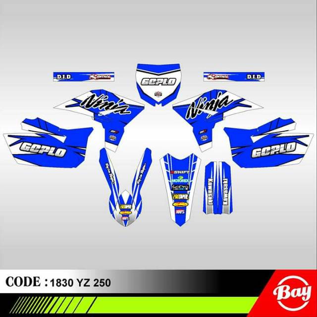 Jual Decal Sticker YZ 250 Full Body CUSTOM atau full body sticker decal ...