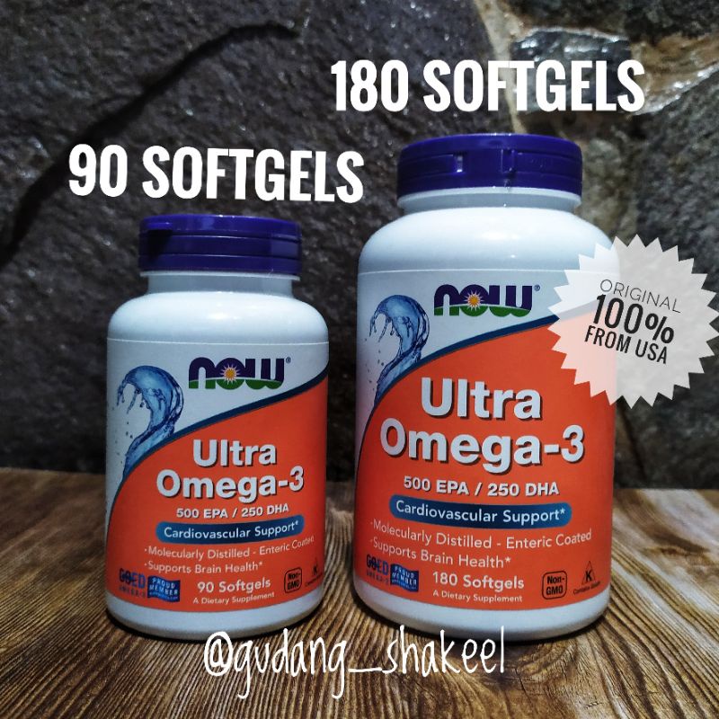 Jual NOW Foods Ultra Omega 3 90/180 Softgels 500 EPA/250 DHA | Shopee Indonesia