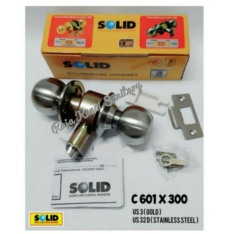 Jual Kunci Bulat Solid C 601x300 US 32 D (Privacy/Bathroom)/Kunci Pintu ...