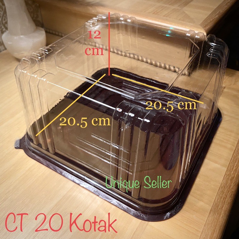 Jual [Isi10] Mika Cake Tray KOTAK 20cm / CT KOTAK 20 cm / Mika CT 20 ...