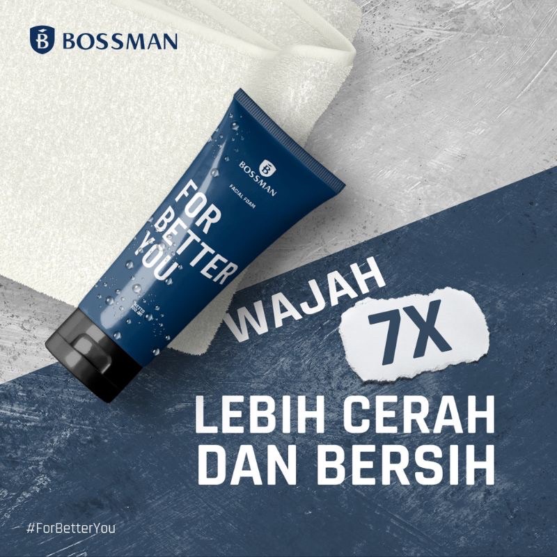 Jual BOSSMAN MENCERAHKAN & MEMUTIHKAN WAJAH PRIA FACIAL FOAM SKINCARE ...