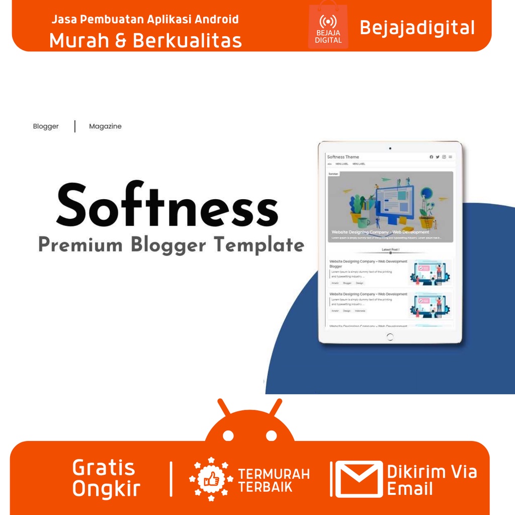 Jual Template Blogspot tema Softness Premium Blogger | Shopee Indonesia