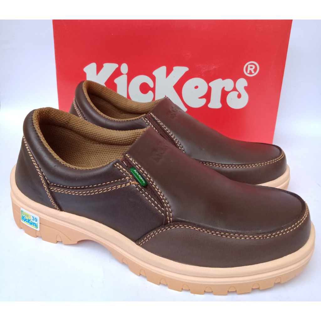 Jual Sepatu kickers kulit pria asli original casual santai kasual slip ...
