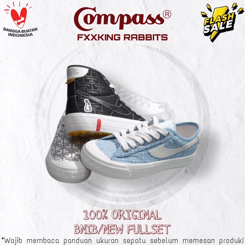 Jual [ORIGINAL] SEPATU COMPASS X FXXKING RABBIT FR2 SMOKING KILLS ...