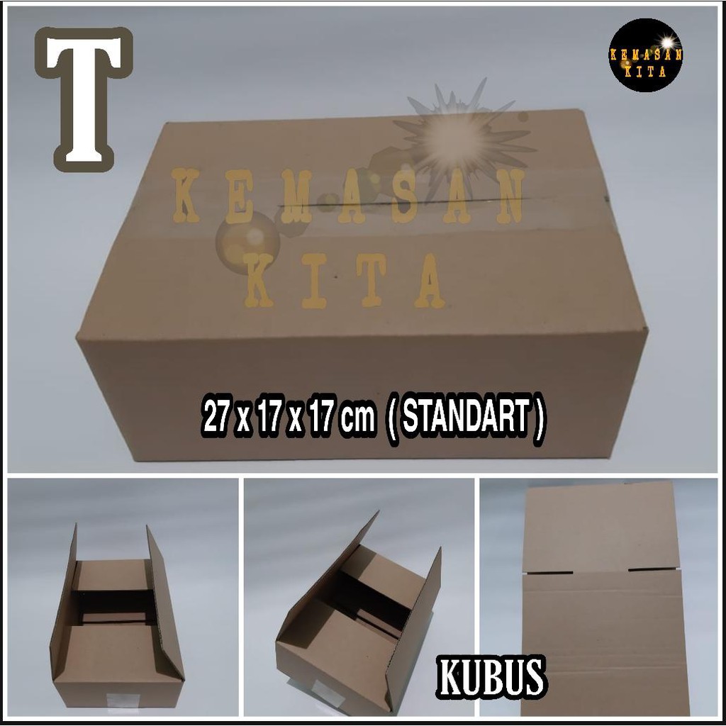 Jual KOTAK KARDUS KARTON BOX SEPATU TIPE T UKURAN 27X 17 X 17 CM ...