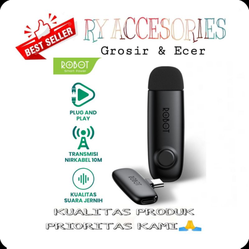 Jual RY - Robot wireless connector RS20 wireless microphone mic clip on ...