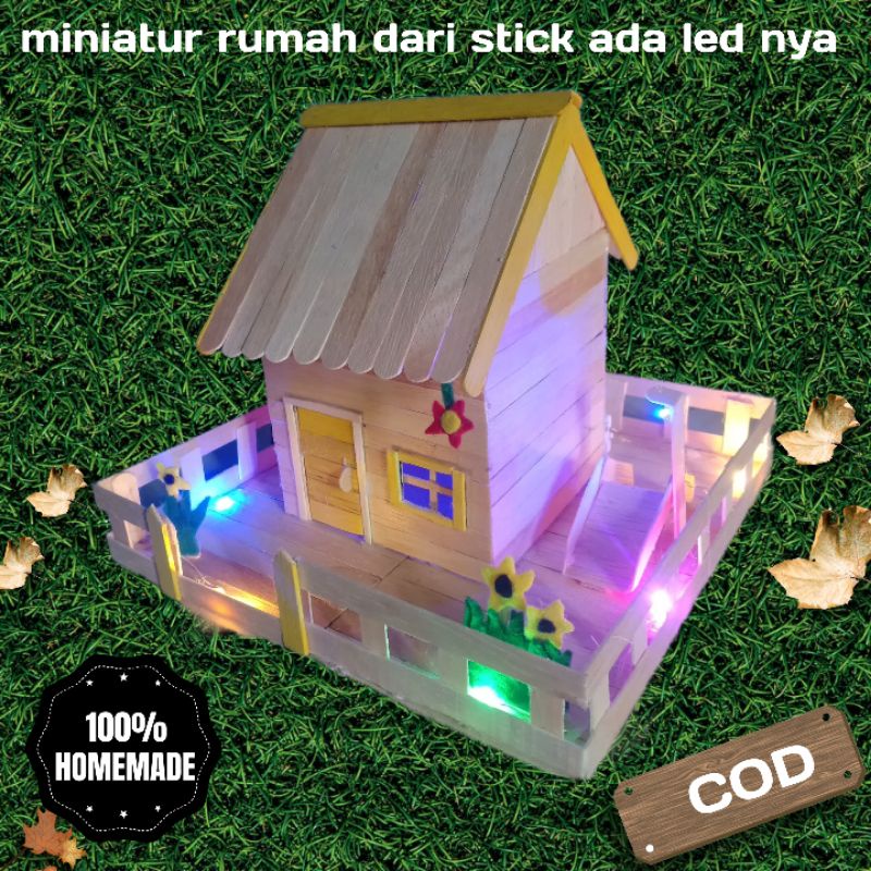 Jual mainan rumah led Miniatur Rumah Stik Es Krim terbaru ada led nya ...