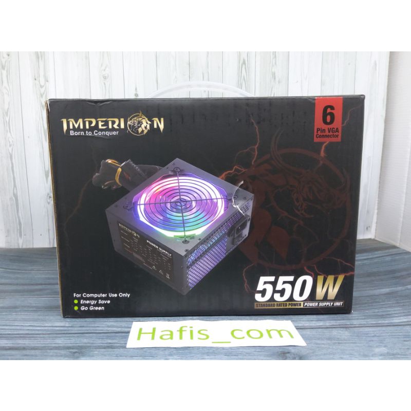 Jual IMPERION 550W LED RGB 6 PIN POWER SUPPLY GAMING PSU ATX Power ...