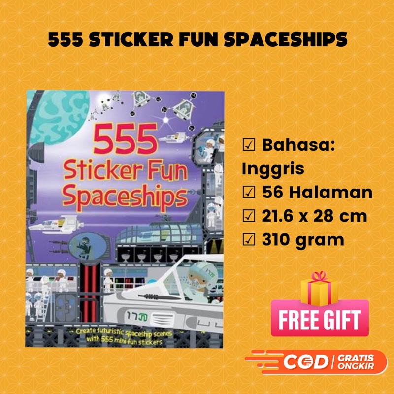 Jual Sticker Fun 555: Space Buku anak dengan 555 sticker dengan ...