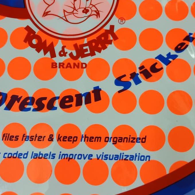 Jual LABEL STICKER BULAT MERAH 114 TOM&JERRY PALING MURAH | Shopee ...