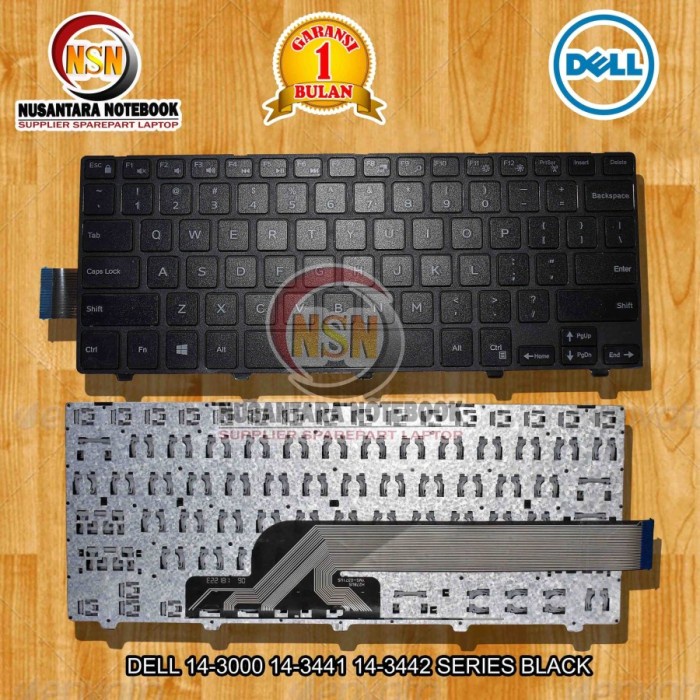 Jual Keyboard Dell Inspiron 14-3000 14-3441 14-3442 Series Black ...