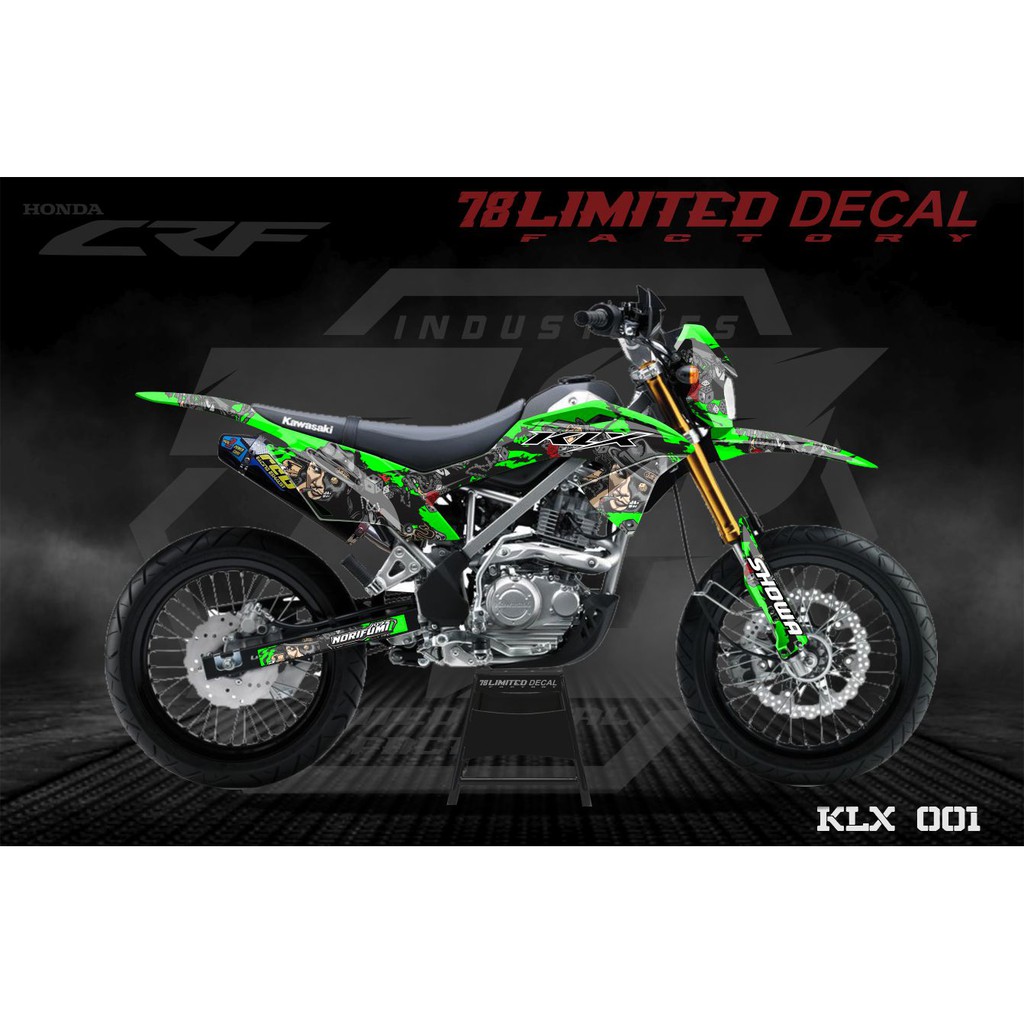 Jual Decal Sticker Kawasaki KLX BF Extrime Jerinx _ Stiker Dekal KLX BF ...