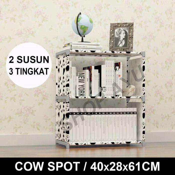 Jual Rak serbaguna kain rak buku portable lemari multi fungsi 2 SUSUN ...