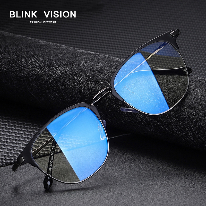 Jual New Metal Fashion Anti-blue Light Kacamata Minus Mahasiswa Pria ...