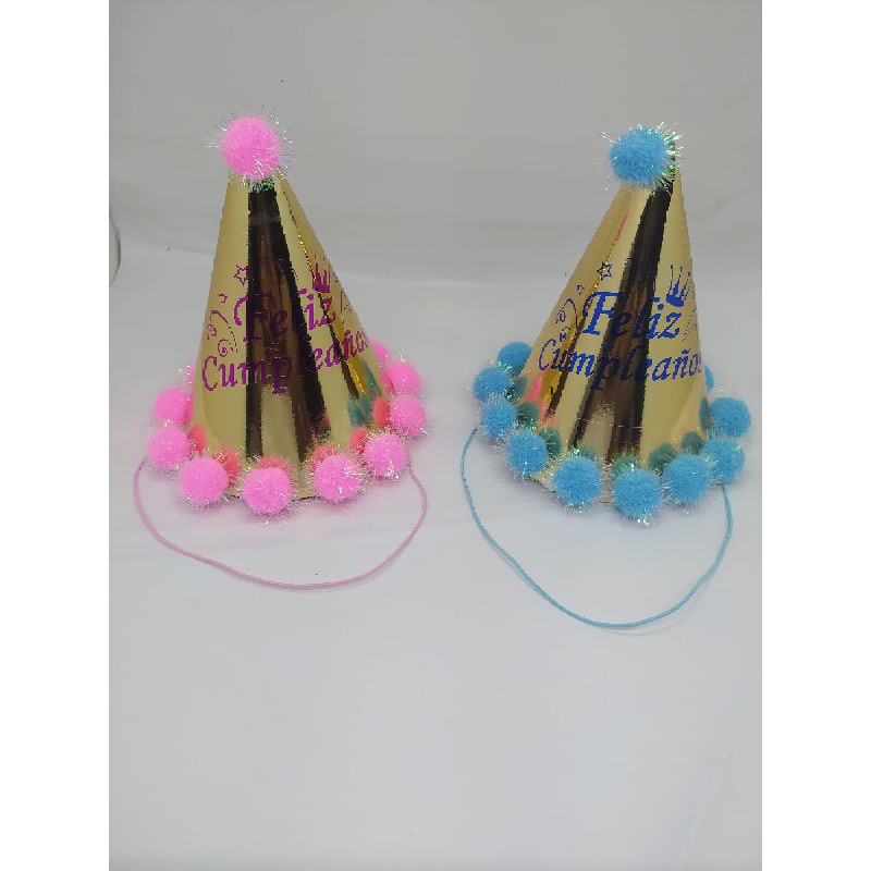 Jual TOPI ULANG TAHUN KERUCUT POMPOM FELIZ CUMPLEANOS 18 / TOPI HAPPY ...