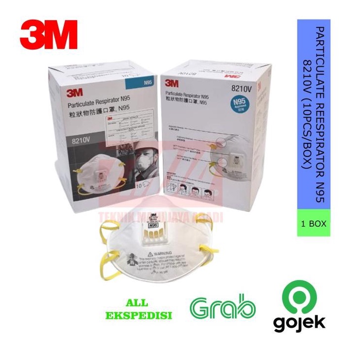 Jual 3M Masker N95 Particulate Respirator 8210V (10Pcs/Box) | Shopee ...