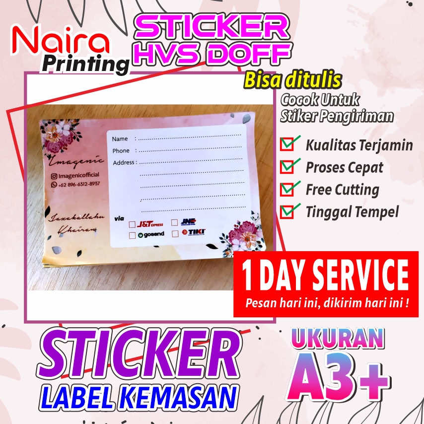 Jual STIKER LABEL HVS / STICKER KEMASAN HVS TERMURAH | Shopee Indonesia