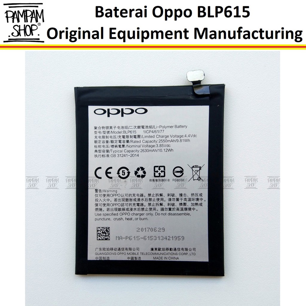 Jual Baterai Oppo Neo 9 A37 A37F BLP615 Original OEM Batre Batrai ...